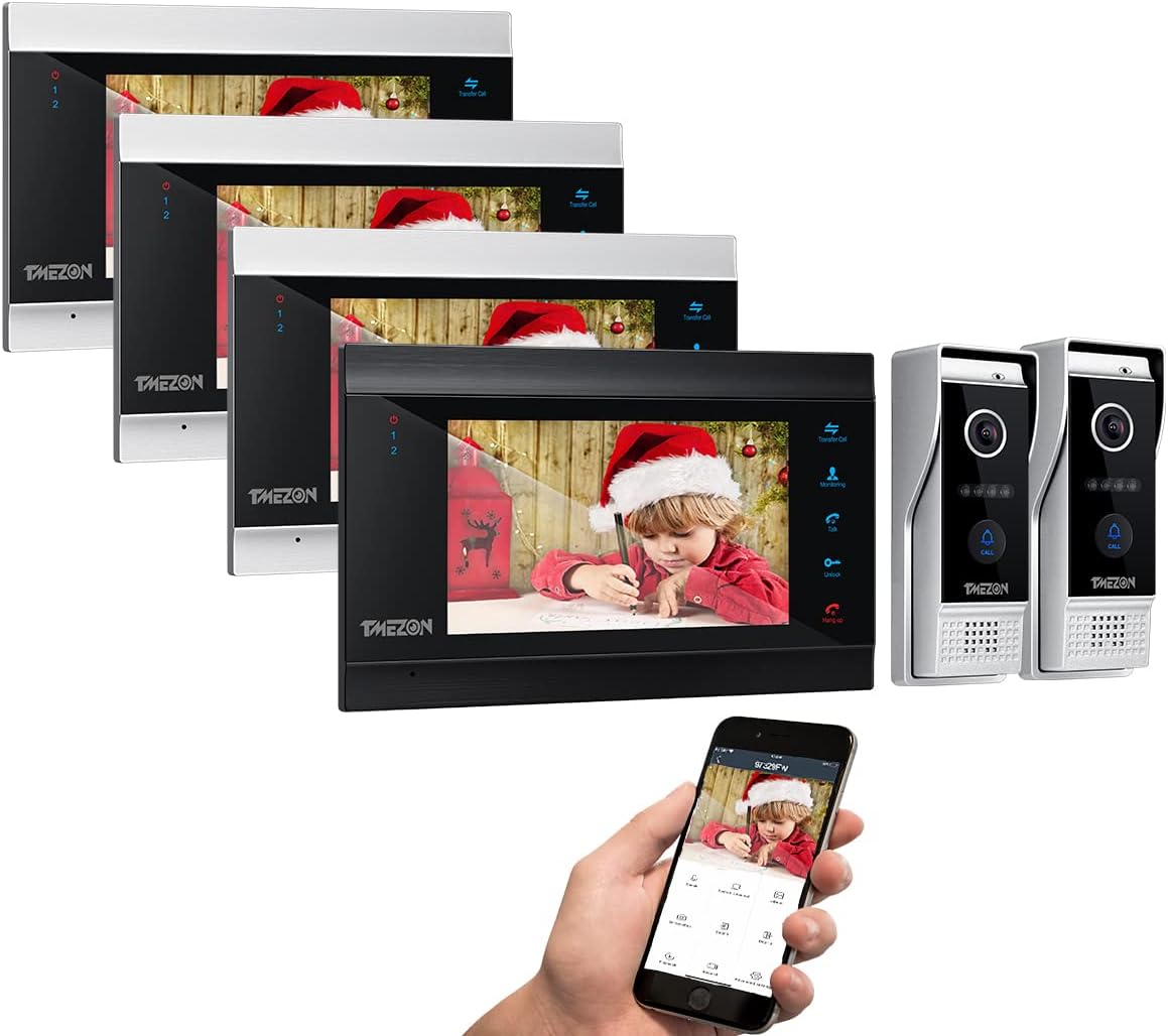 Amazon.com: TMEZON 7 Inch Wireless/WiFi Smart IP Video Door Phone ...
