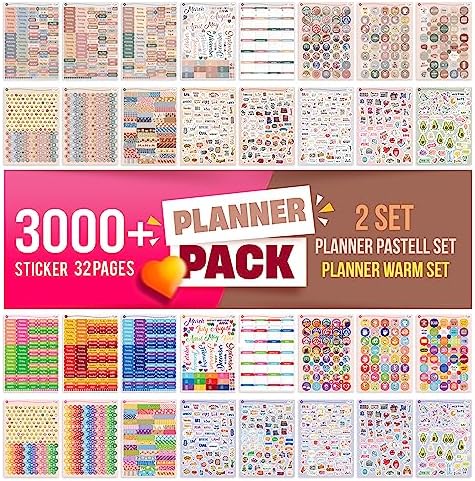 colortouch Planner Stickers - 1500+ Pcs Monthly, Weekly, Daily Sticker ...