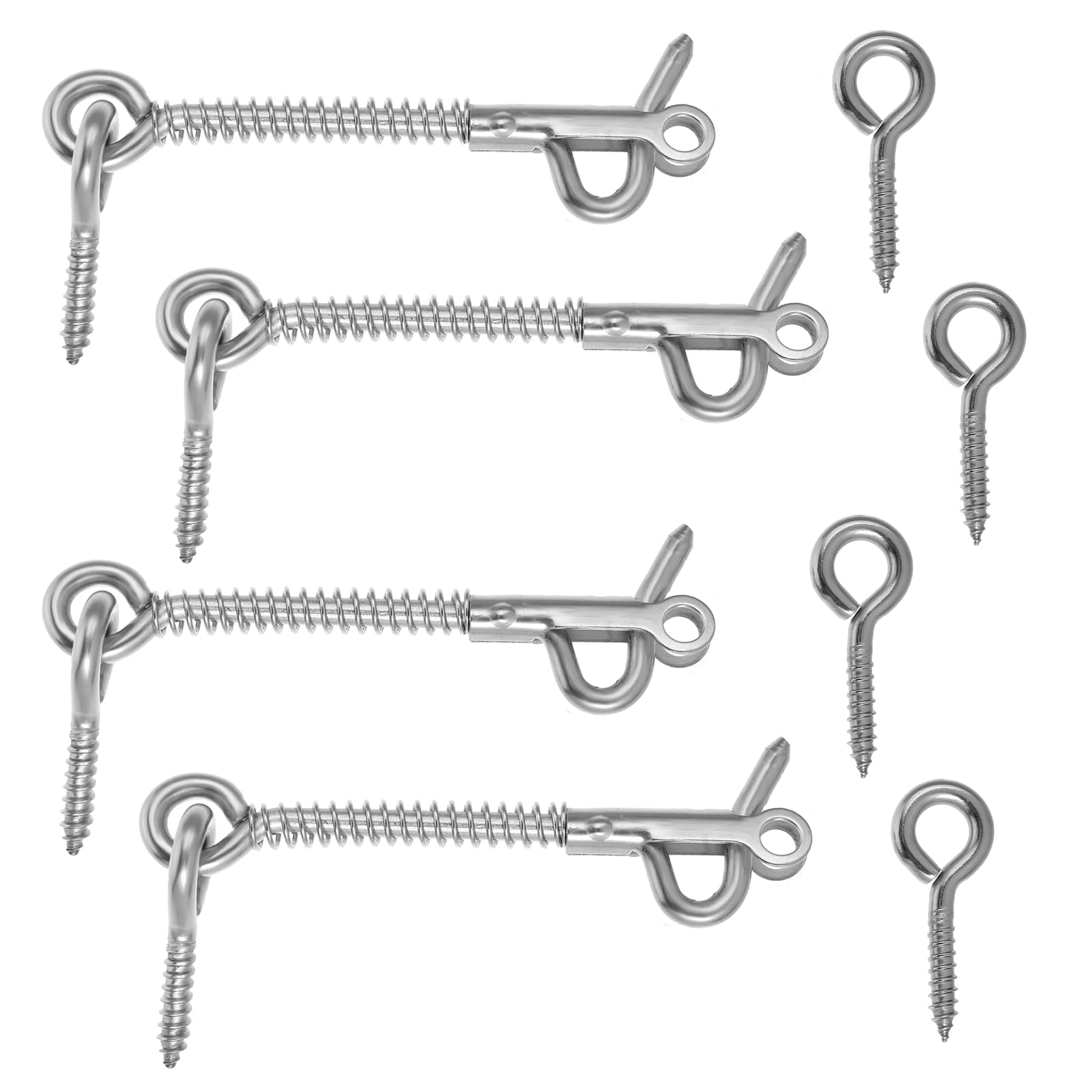 Amazon.com: 4PCS Spring Hook and Eye Safety Latch, Hook and Eye Latch ...