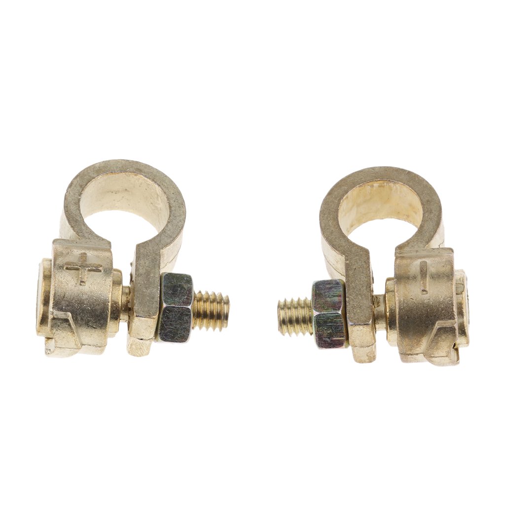 FLAWISH 2Pcs Positive Negative Port Battery Terminals Clamp Connector ...