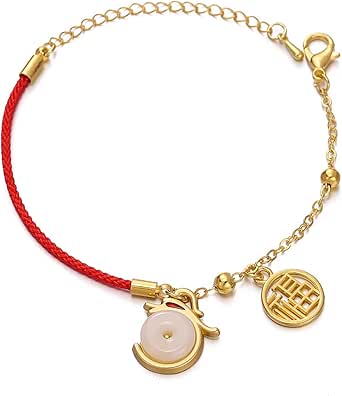 Amazon.co.jp: [Milue] エレガントな織りブレスレット中国 12 黄道帯サインハンドチェーン手作りドラゴン形チャームバングルユニークな新年のギフト軽量で快適な : ファッション