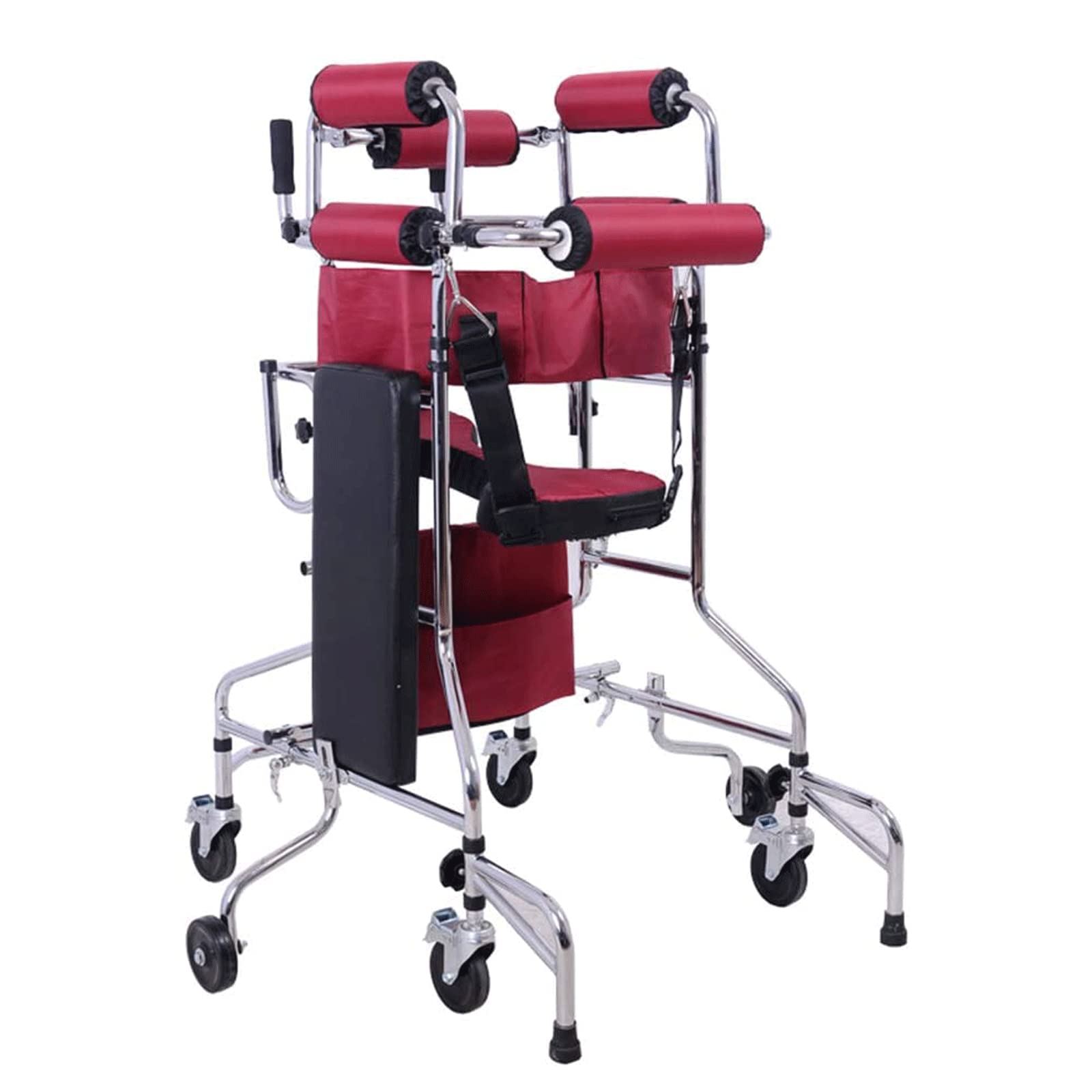 Buy Walker for Elderly 6-wheeled Adult Walking Frame w/Seat Medical ...