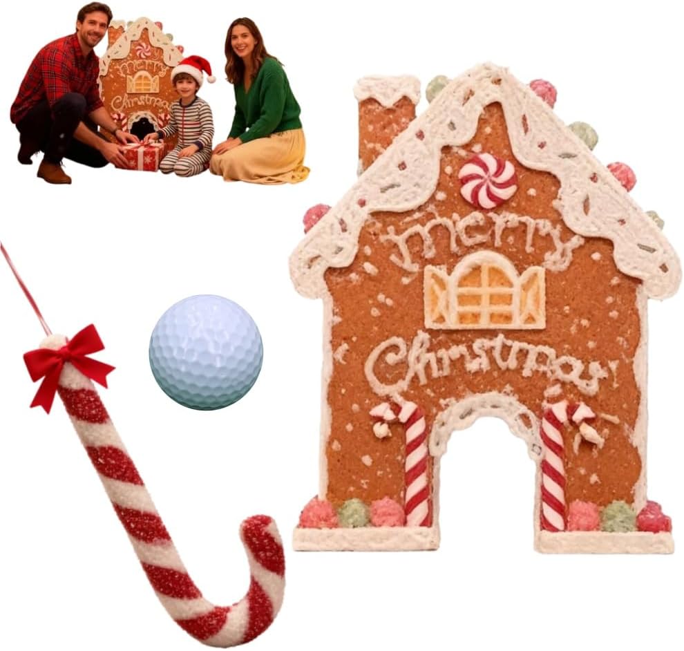Amazon.com: Gingerbread Golf Game Set, Christmas Mini-Golf Course ...