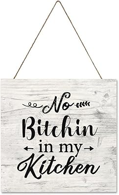 Amazon.com: Fancesca 6"x 12" Rustic Kitchen Signs Wall Decor, Printed ...