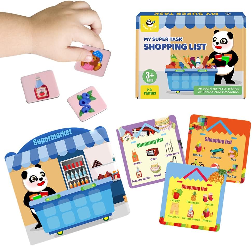 Amazon.com: Panda Juniors Juego de memoria, juego de lista de compras ...