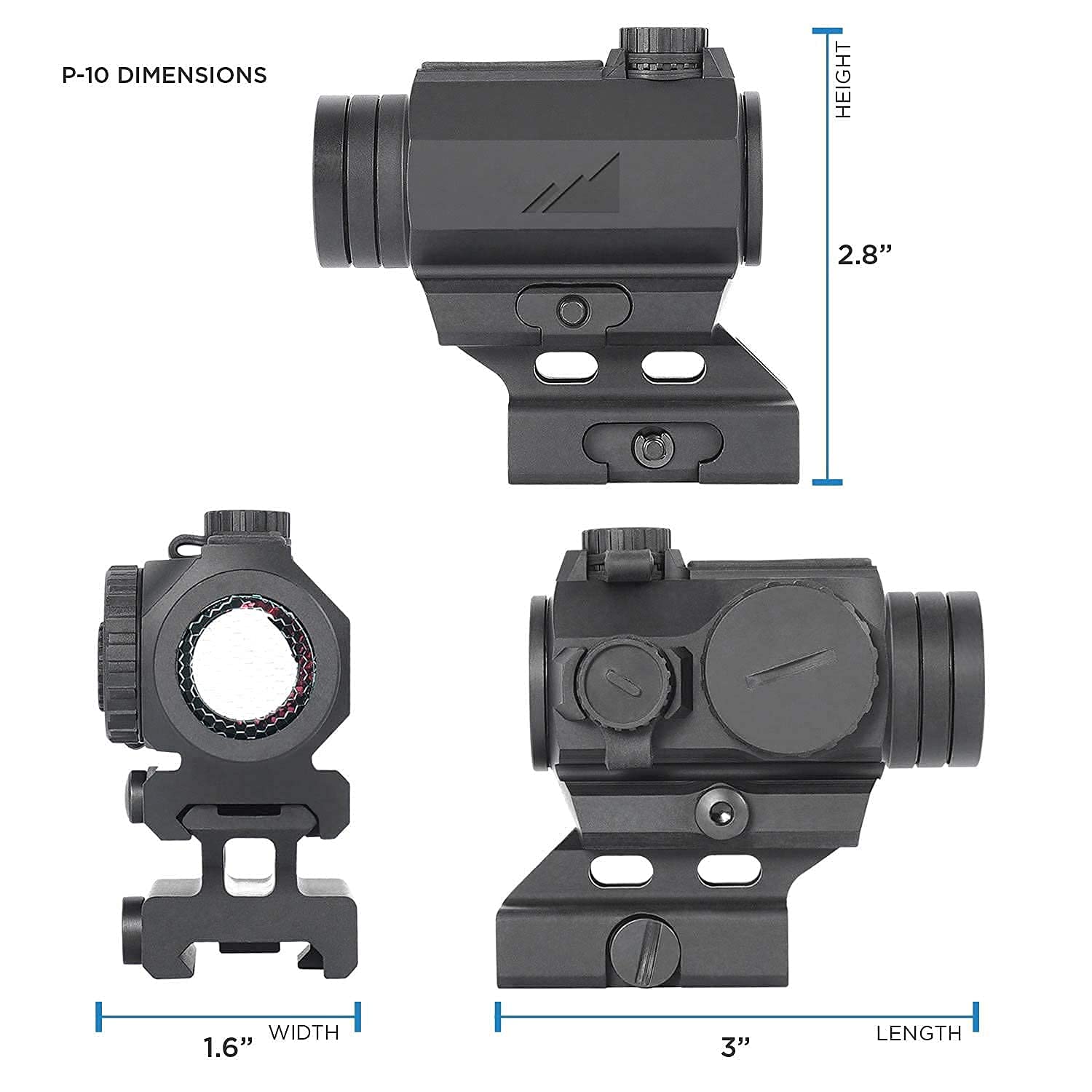 Northtac Red Dot Reflex Sight - P-Series 2 MOA 1x20mm Compact Red Dot ...