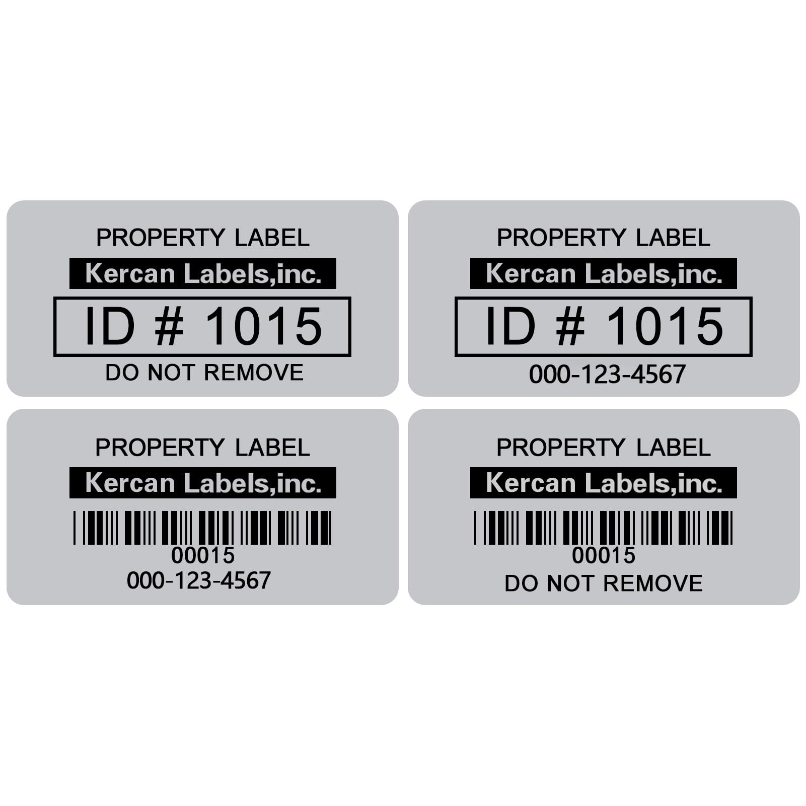 Amazon.com : Kercan Custom Asset Tags Customized Barcode Labels ...