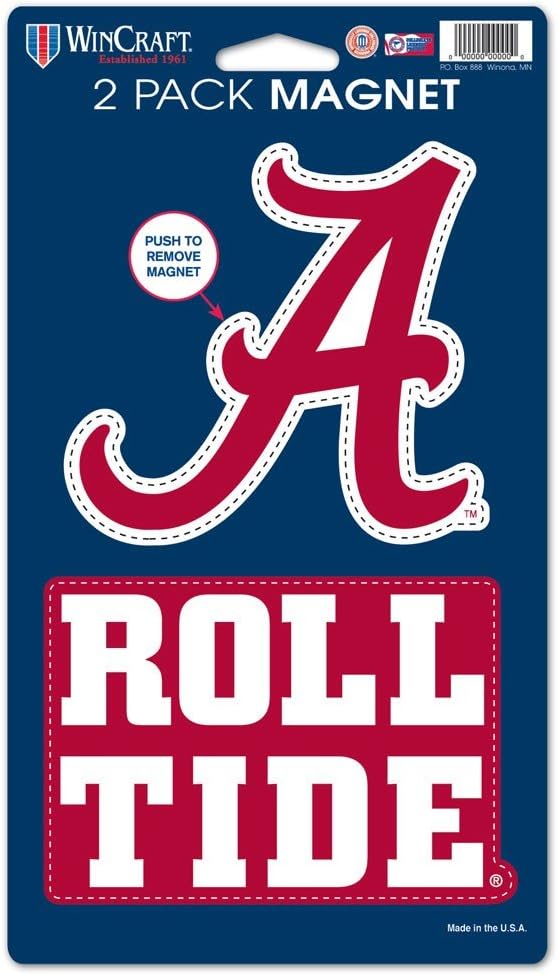 Amazon.com: Wincraft NCAA University of Alabama WCR29034014 Magnets (2 ...