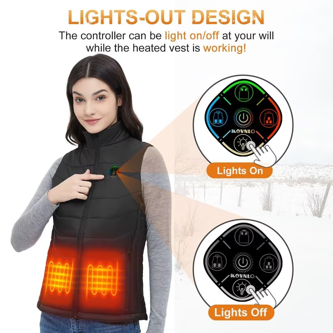 Snapklik.com : KOVNLO Heated Vest Women, 5 In 1 Smart Controller ...