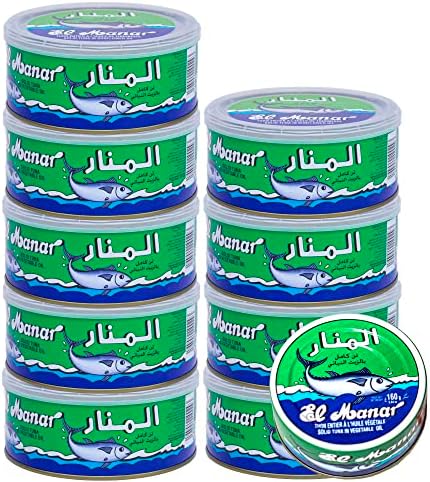 Amazon.com : El Manar Solid Light Tuna in Sunflower Oil- 5.6 oz Pack of ...