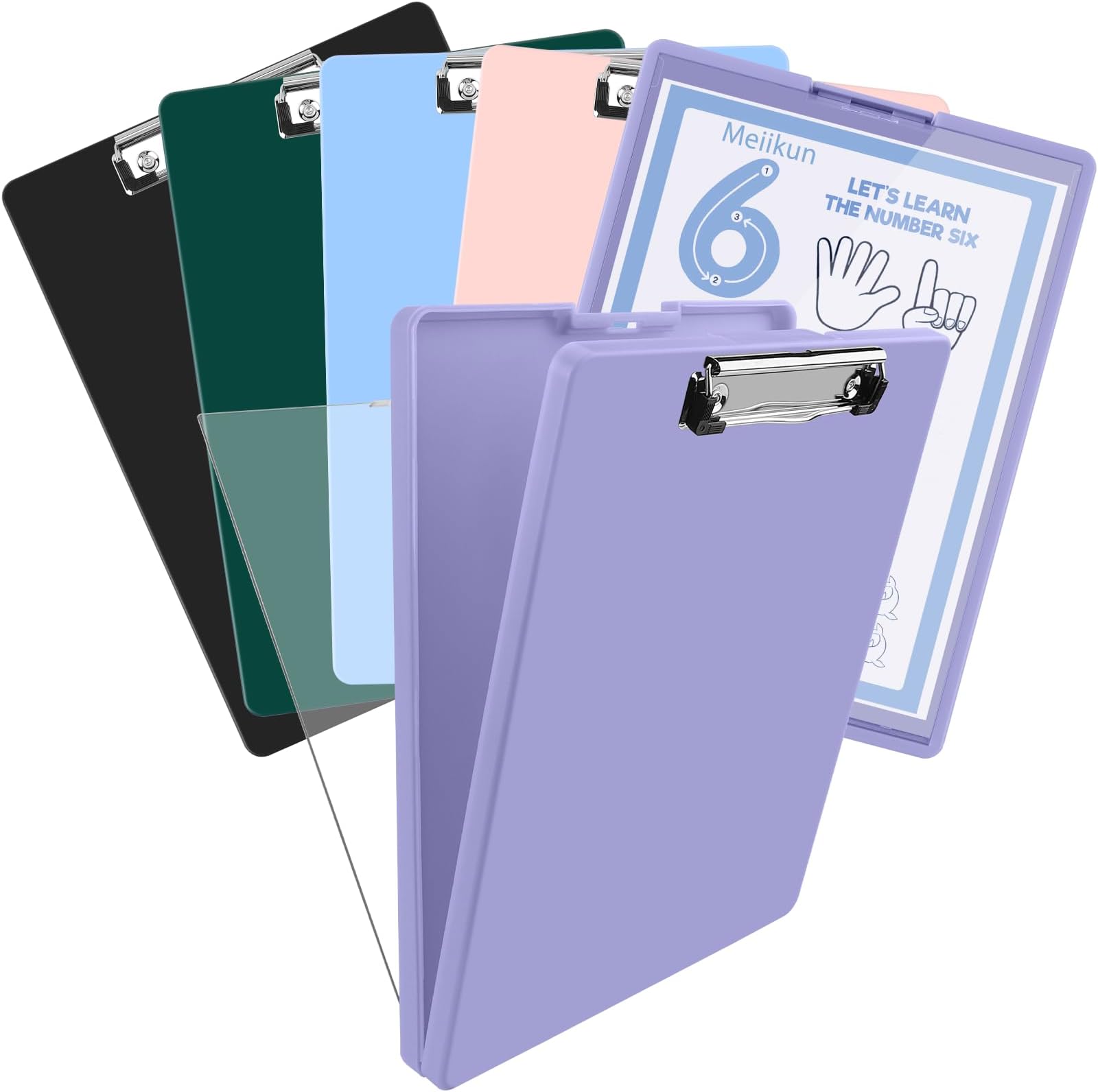Amazon.com : Meiikun Clipboard with Storage, Plastic Clip Boards 8.5x11 ...