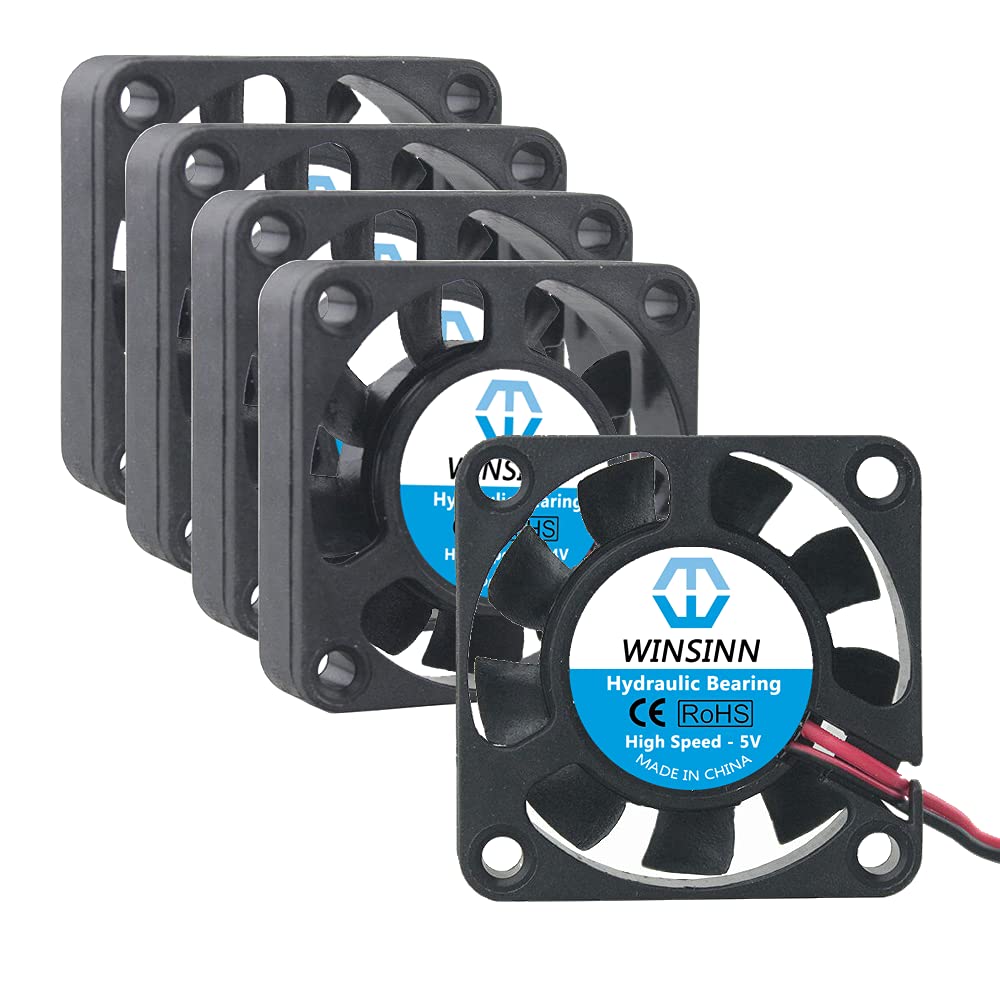 WINSINN 40mm Fan 5V, 3D Printer Micro 5 Volt Fans 4010 Hydraulic ...