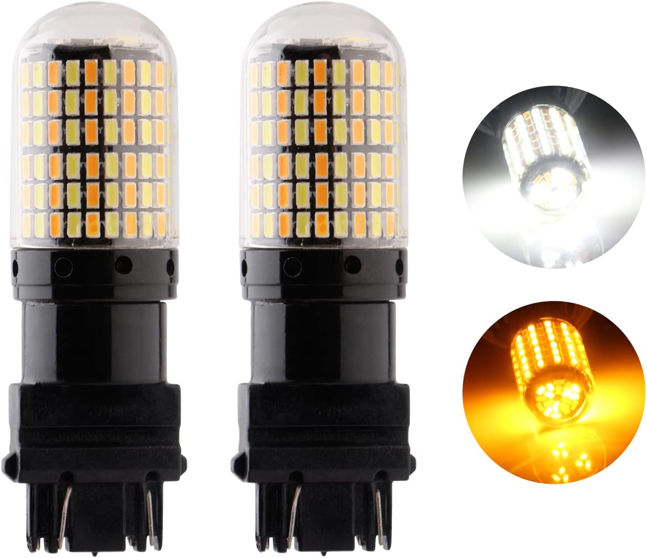 Amazon.com: JDM ASTAR Extremely Bright 3030 Chipsets White/Yellow 3157 ...