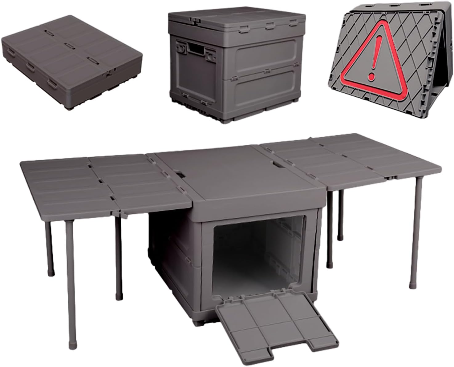 Amazon.com: Foldable Camping Table Storage Camping Box, Multifunctional ...