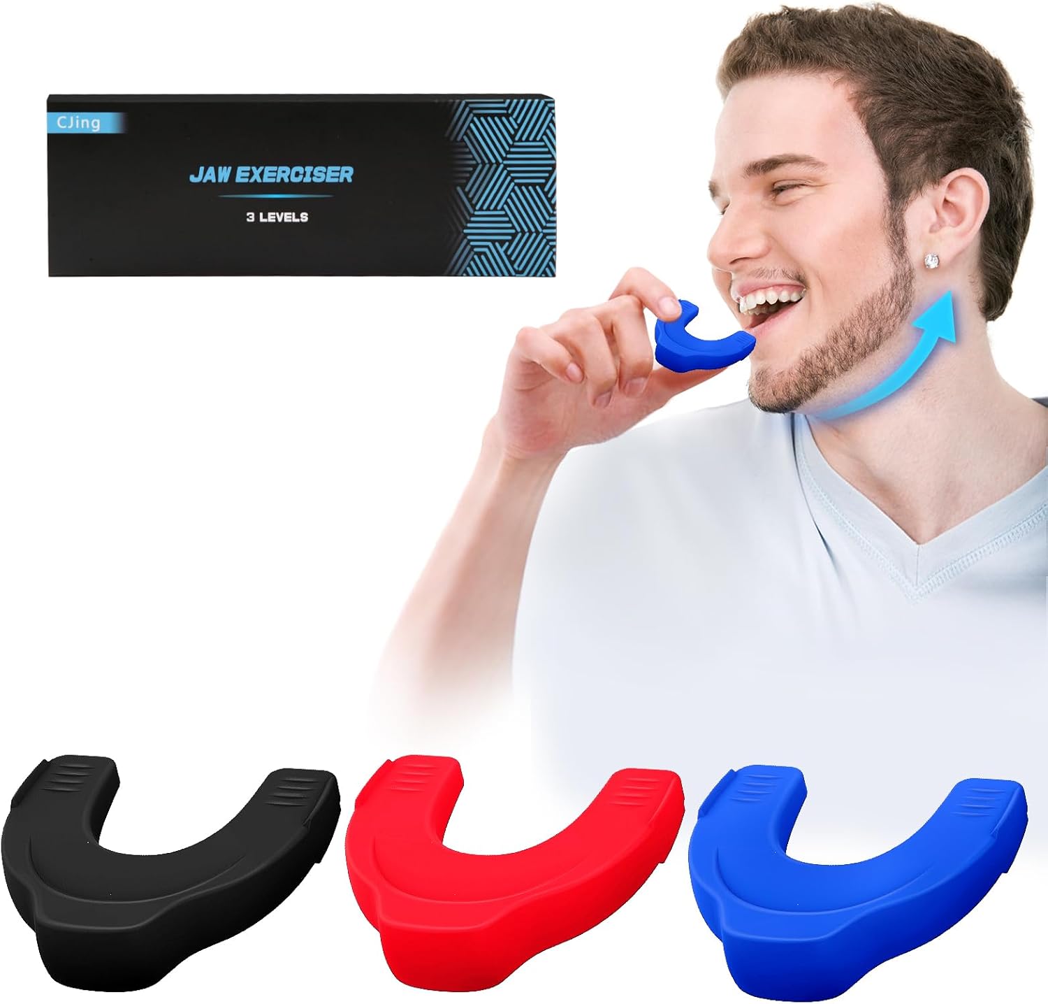 Amazon.com : CJing Jaw Exerciser for Men & Women –Jaw Exerciser –3 ...