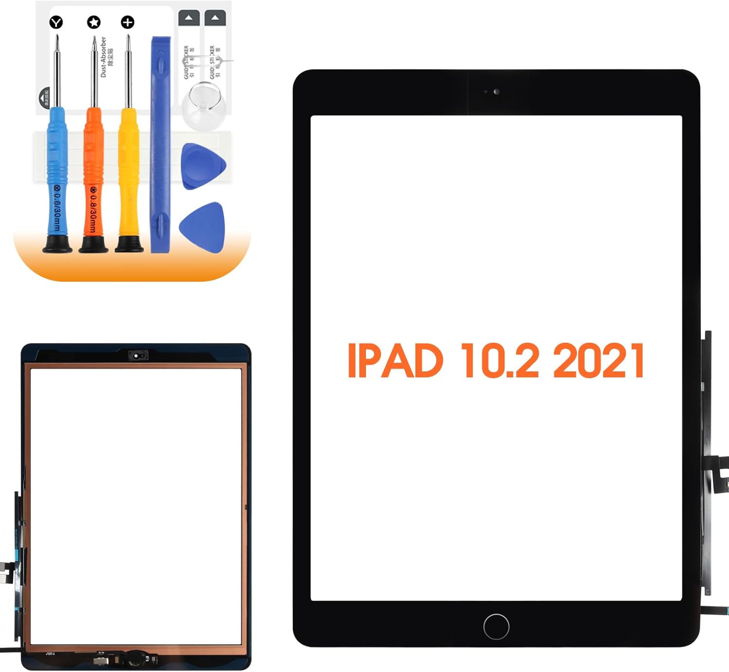 Amazon.com: for iPad 9th(Gen) Screen Replacement Touch Screen for iPad 2021 10.2 for iPad 9 ...