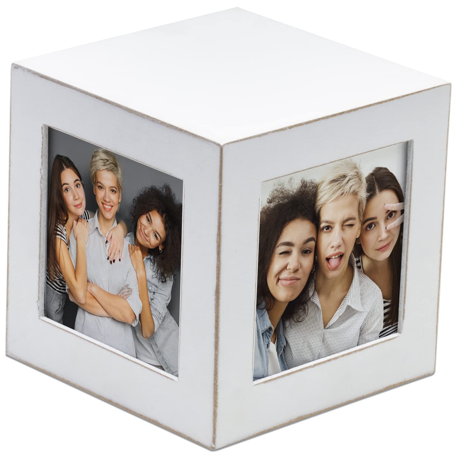 Amazon.com - White Wood Photo Cube