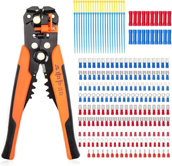 Wire Stripper Crimper Set, 260PCS 0.2~6mm² Ferrule Crimper Plier Kit ...