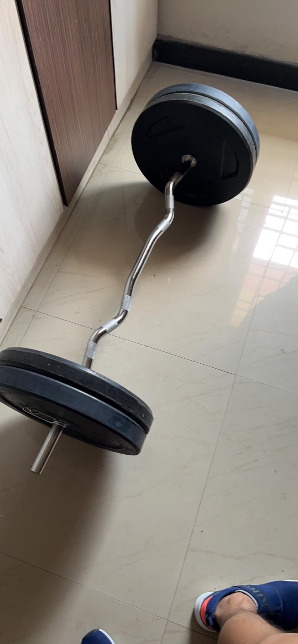 Buy BULLAR Weight Lifting Rod, 4Ft Curl Rod, Chrome Plated Steel Gym ...