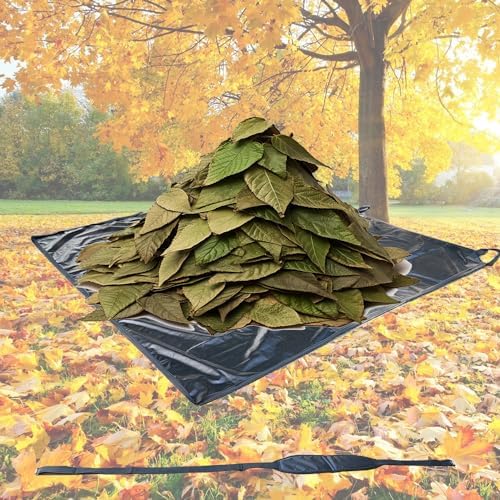 BUYYAH 9Ft Leaf Bag for Collecting Leaves Reusable Waterproof Leaf Tarp ...