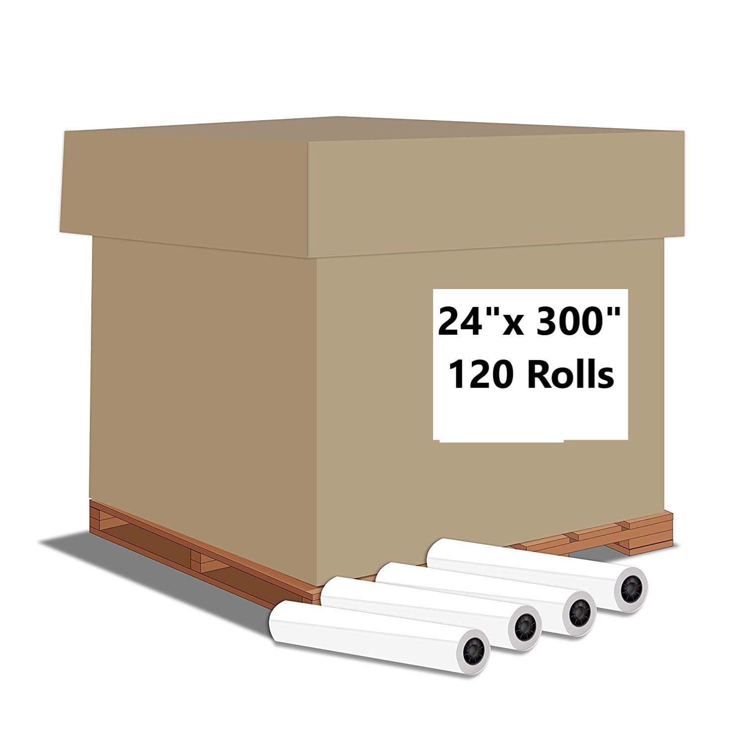 Amazon.com : Alliance Wide Format Paper 24" x 300' CAD Bond Rolls (20lb ...