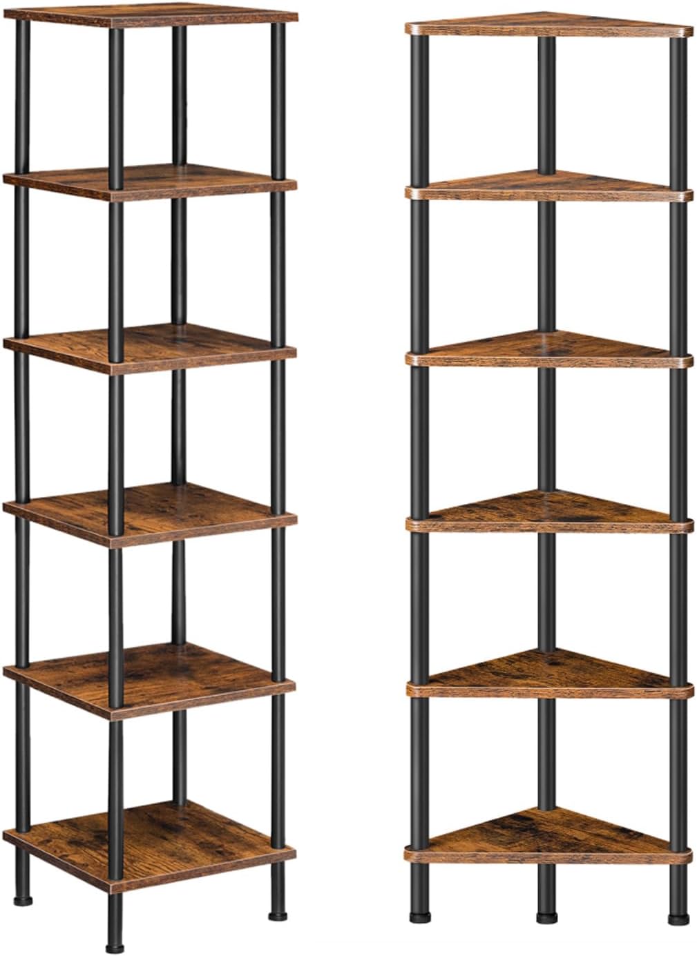 Amazon.com: HOOBRO 6-Tier Corner Shelf Bundle, Corner Square Rack ...