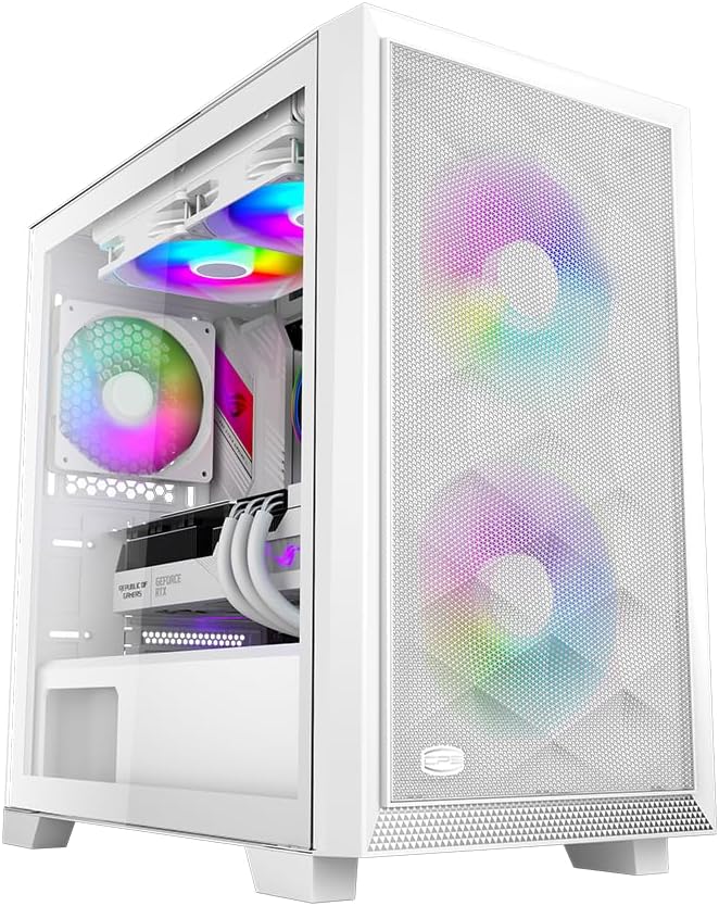 Amazon.com: PCCOOLER CPS - C3D310 ARGB White - Airflow M-ATX Case ...