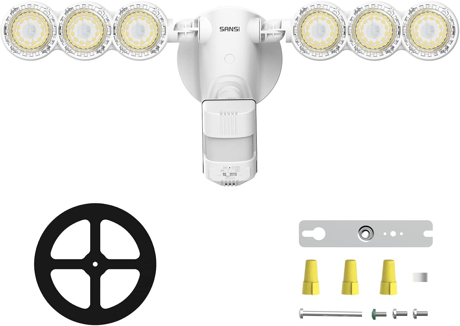 SANSI 55W Motion Sensor Outdoor Lights 7000LM Super Bright LED Security ...