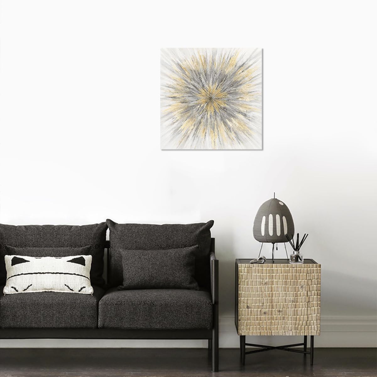 Abstract Linear Ray Picture Decor Wall Art Modern Laser Painting With ...