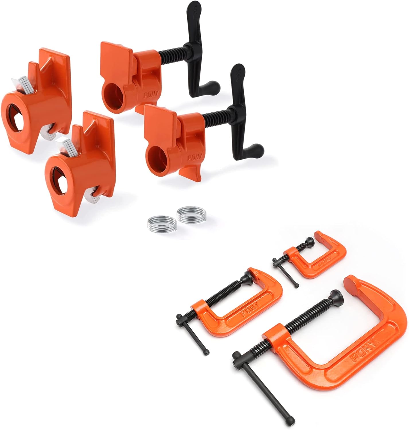 PONY 3/4 Inch Pipe Clamps &PONY Malleable Iron C-Clamp Set - Amazon.com