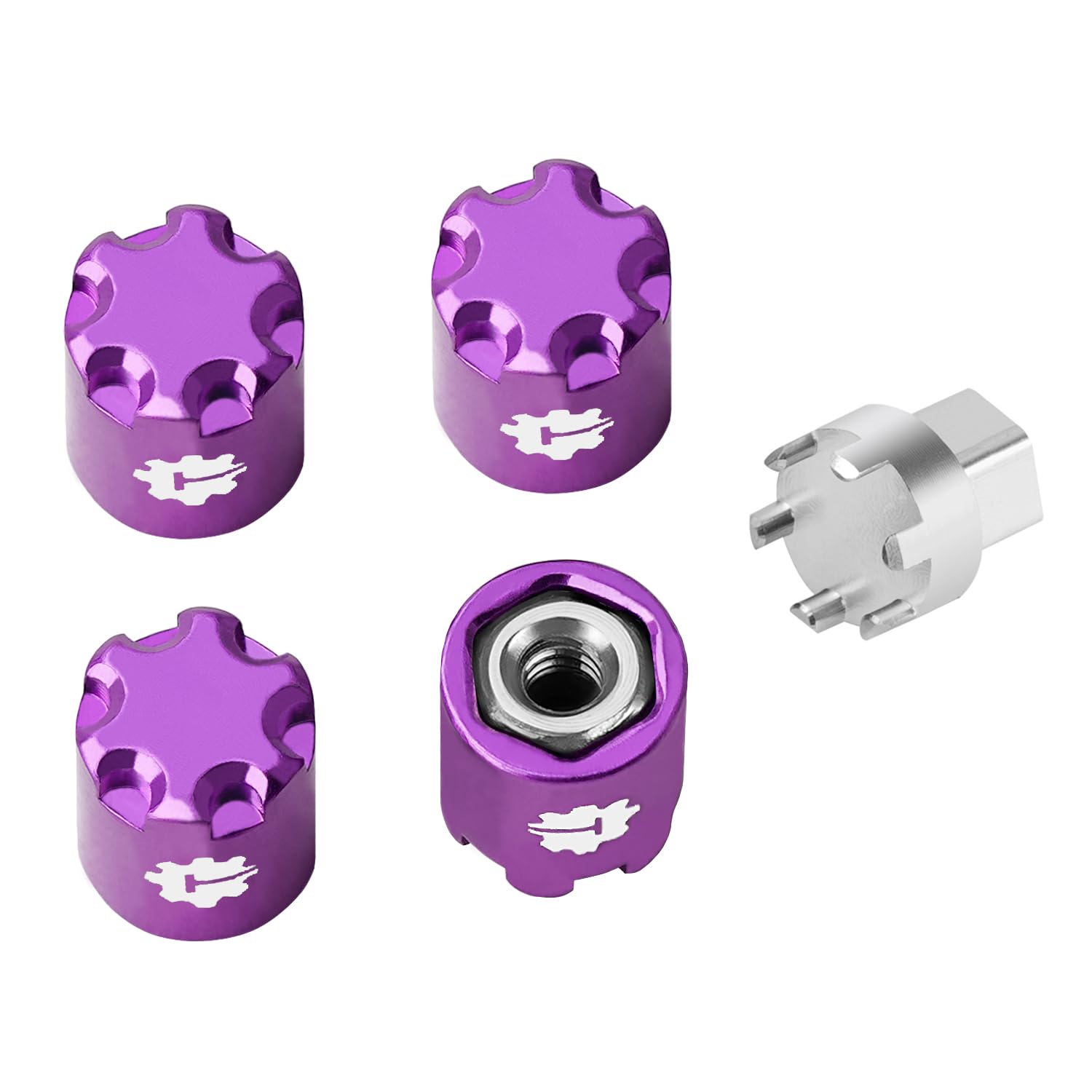 Amazon.com: TCRC 4PCS Aluminum M2.5 Wheels Center Caps Lock Nuts for ...