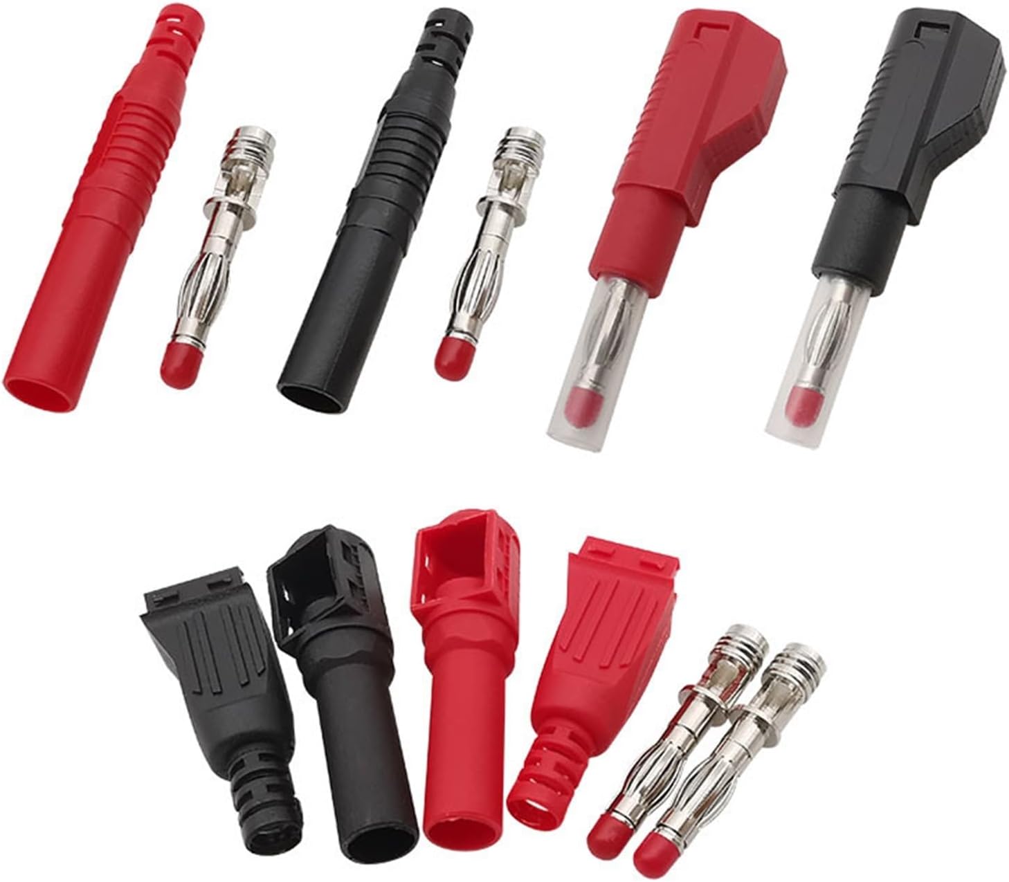 Amazon.com: 2Pair 4mm Banana Male Soldering Type Connector Red Black ...