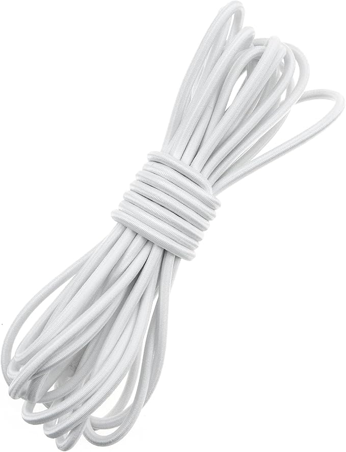4MM White Elastic Cord 5 Meter Elastic String Bungee Cord Round ...