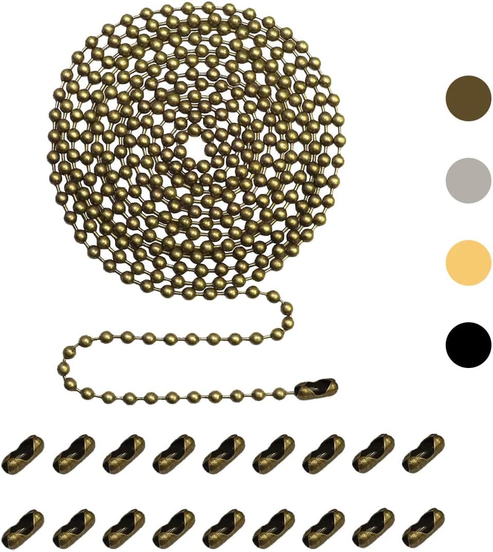 Amazon.com: 120" Ball Bead Chains, Ceiling Fan Pull Chain, 3mm Diameter ...