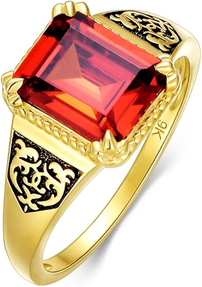 PYTALI 9K 10K 14K 18K Solid Yellow Gold Ring for Men Customize with ...