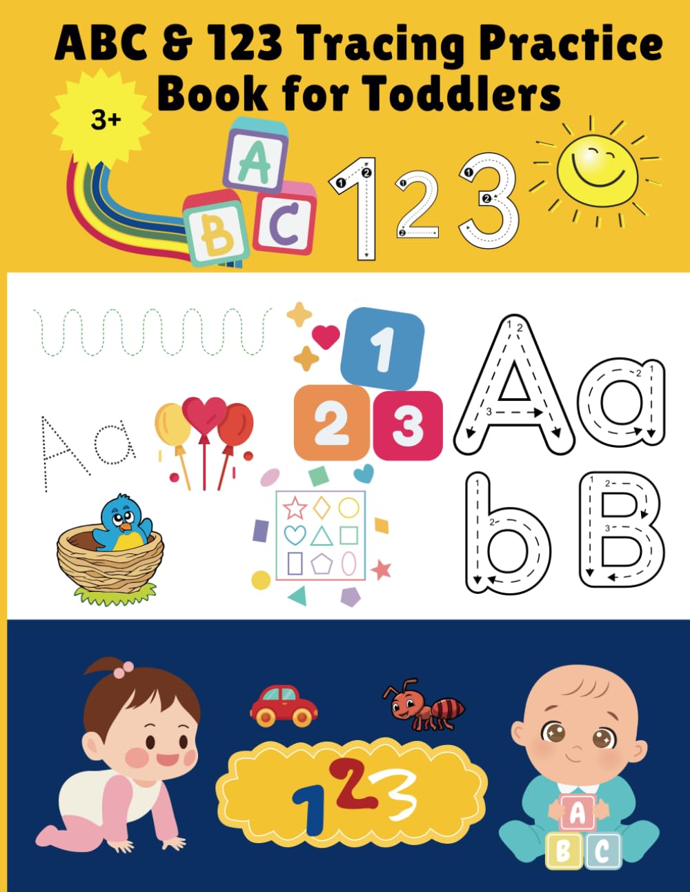 ABC & 123 Tracing Practice Book for Toddlers: Practice for Kids with ...