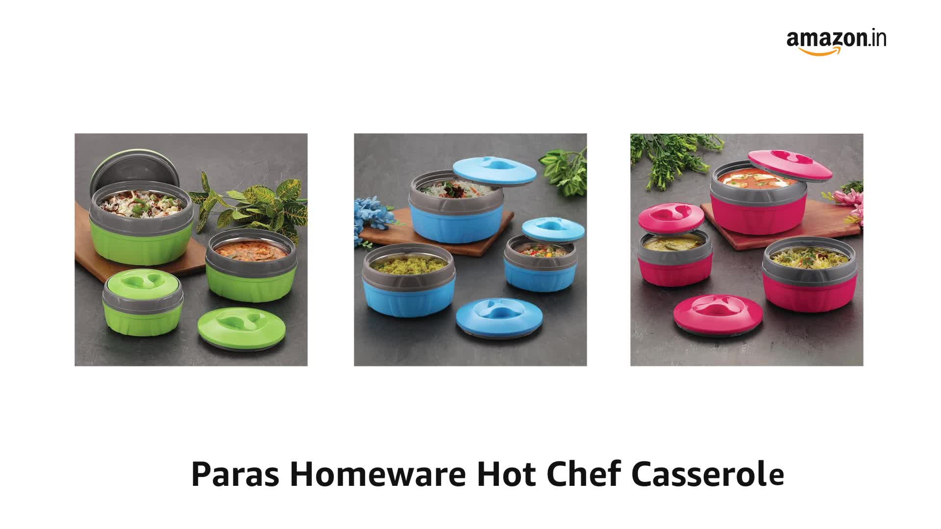 Watch Paras Homeware Hot Chef Casserole| BPA Free | Food Grade | Easy ...