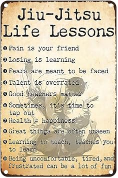 Amazon.com: Jiu-Jitsu Life Lessons Metal Signs Decor Wall Decoration ...