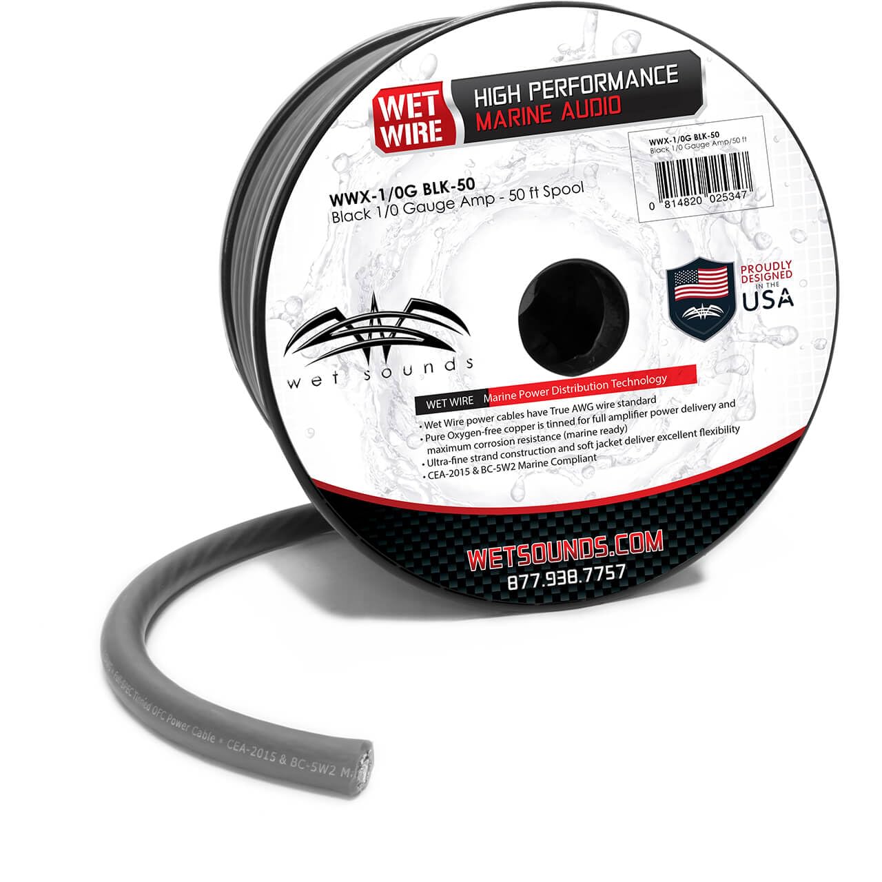 Amazon.com: Black Frosted 1/0GA Wet Wire | Black Frost 1/0 Gauge Amp ...
