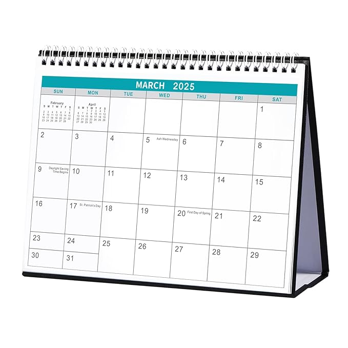 2025-2026 Desk Calendar - Desk Calendar from March 2025 - June 2026, 10 ...
