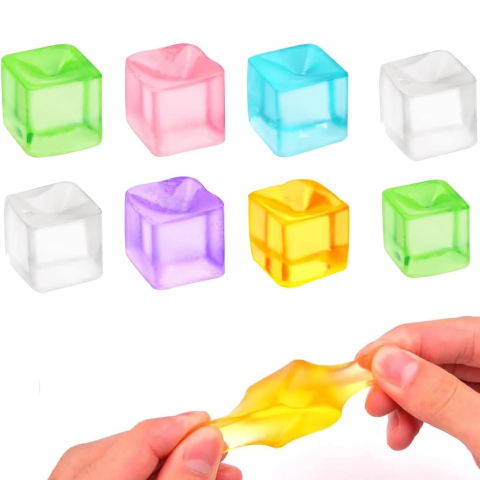 8PCS Ice Cube Squeeze Toys,Fidget Cube Squishy,Squishy Cube,Cube Fidget ...