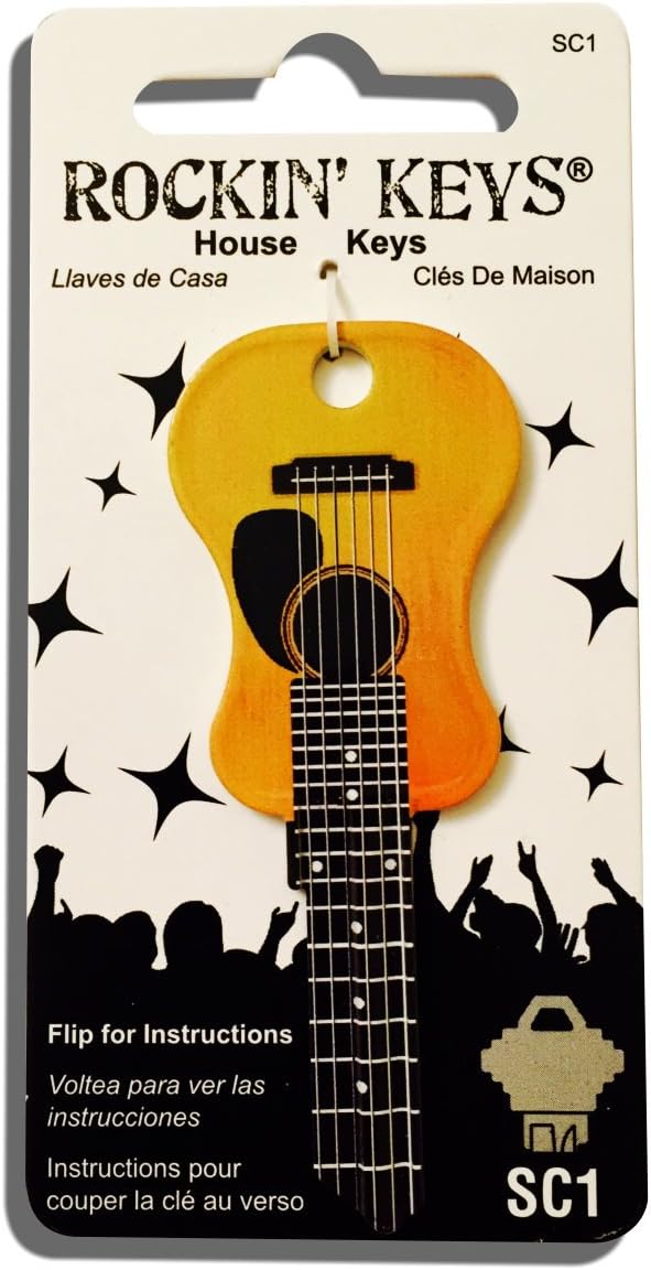 Amazon.com: Rockin' Keys Acoustic Guitar Shaped House Key SC1 #68 ...