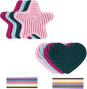 BPTZYLN 2 PCS Heart Shaped and Star Shaped Sensory Activity Boards,Push ...