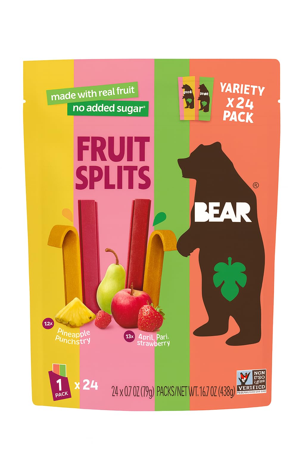 Snapklik.com : Real Fruit Snack Rolls No Added Sugar, 24 Pack Variety ...