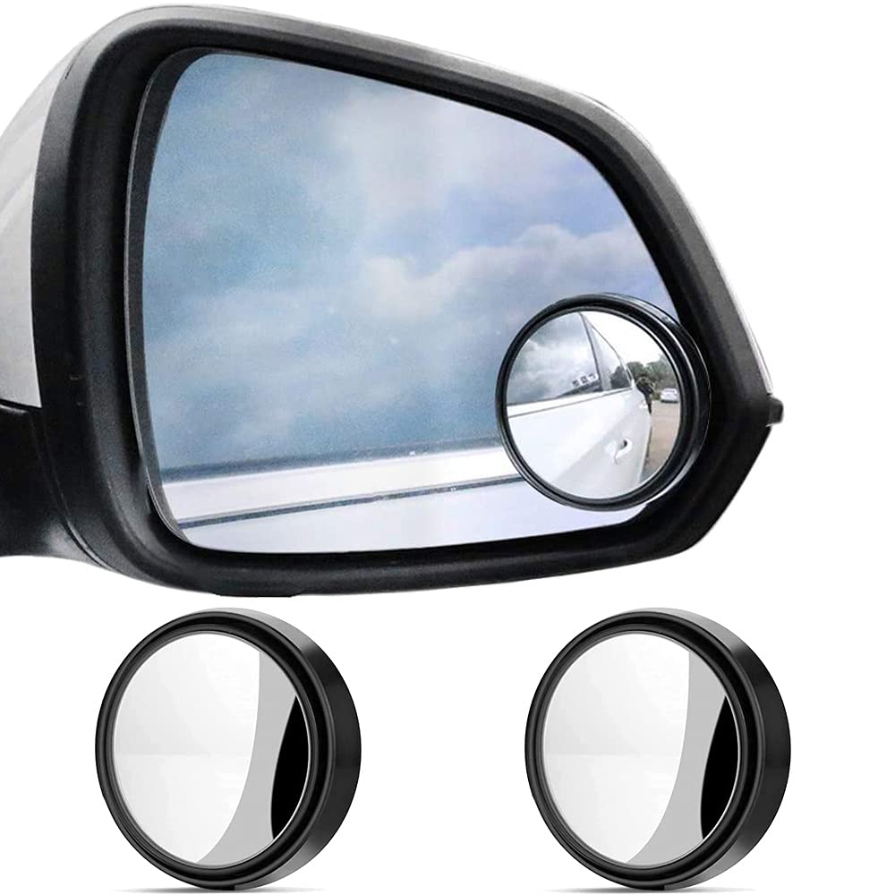 2 Pcs Blind Spot Mirrors Car 360°Rotate Round Hd Glass Adjustable ...