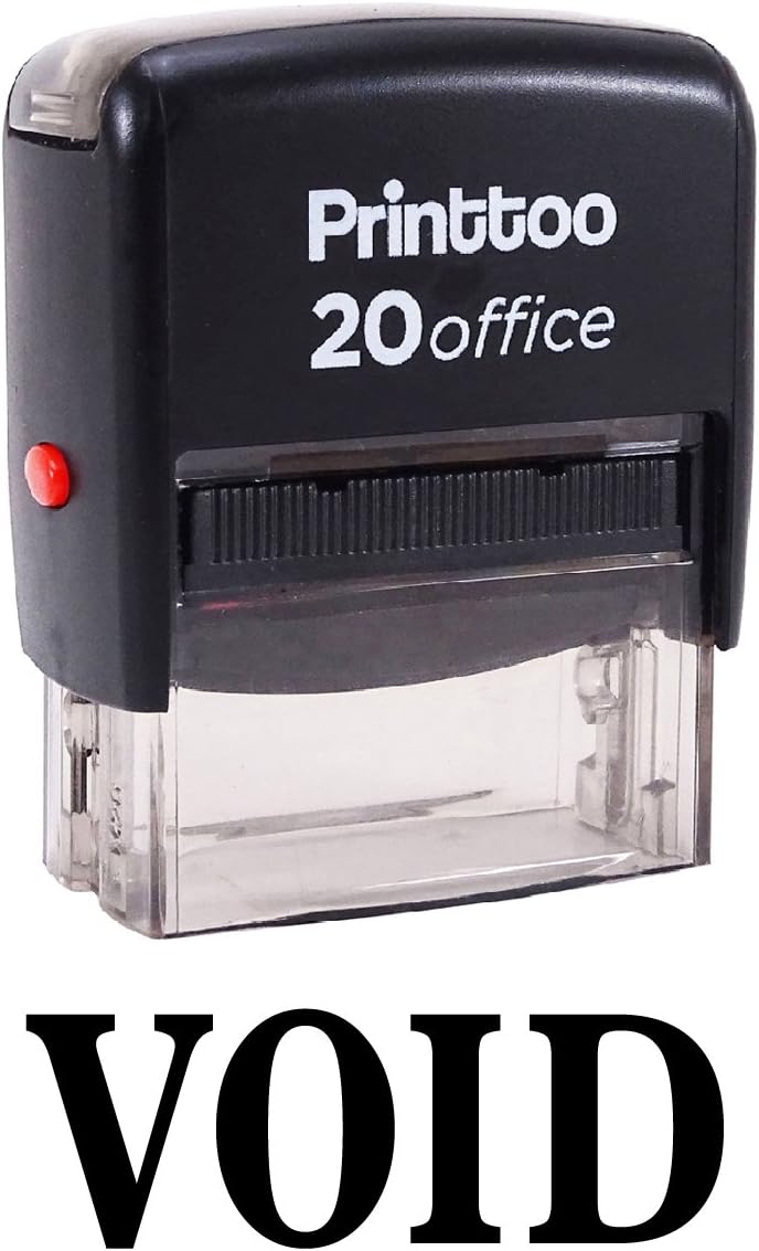 Amazon.com : VOID with Date Box Self-Inking Stamp -Red : Business ...