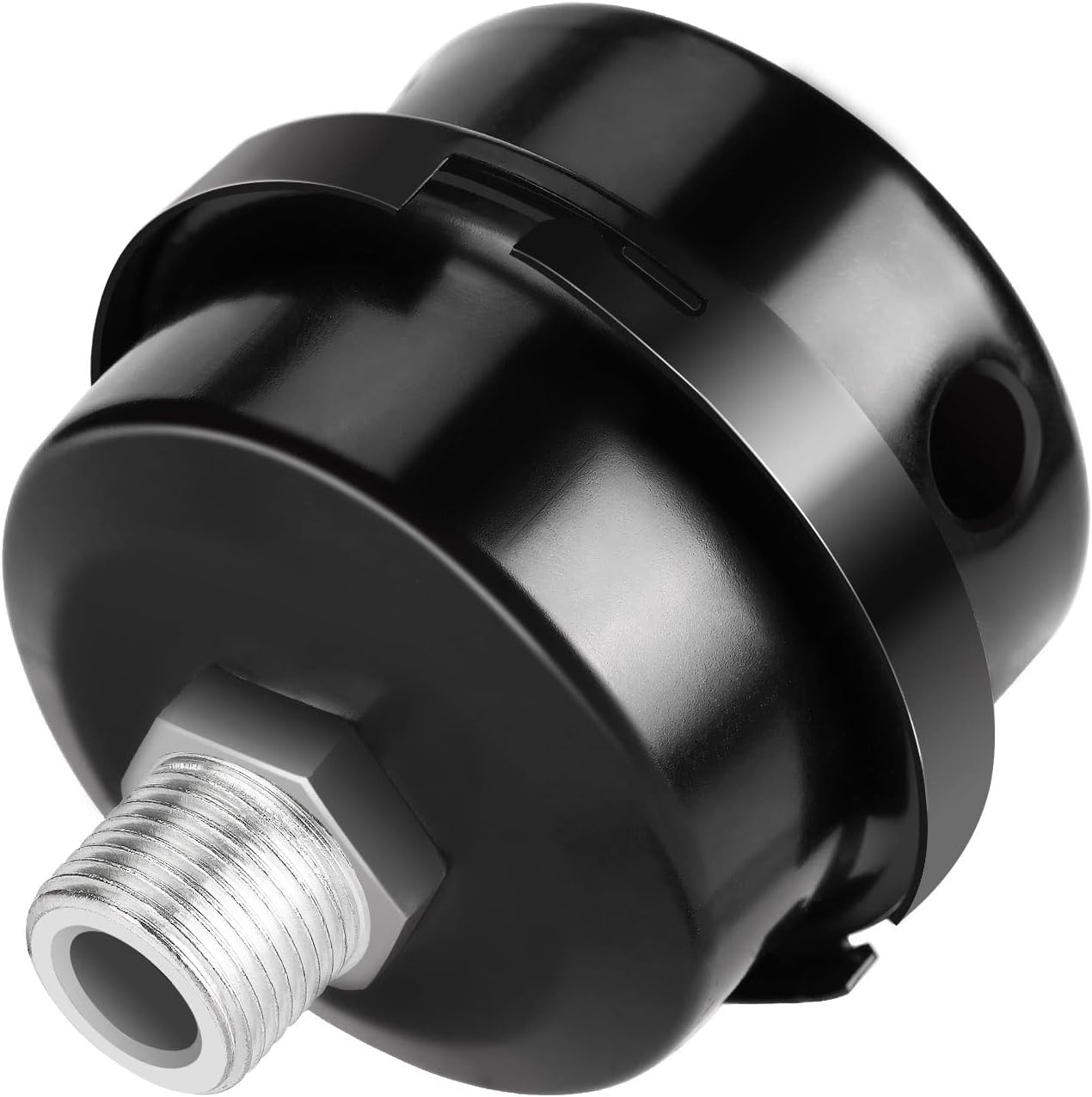 Air Compressor Muffler 3/8 "16mm Thread Black Metal Suction Filter for ...