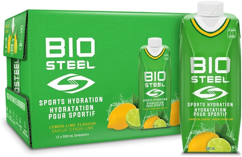 Amazon.com : BioSteel Lemon Lime Sports Drink 12-Pack, 16.7 Oz ...