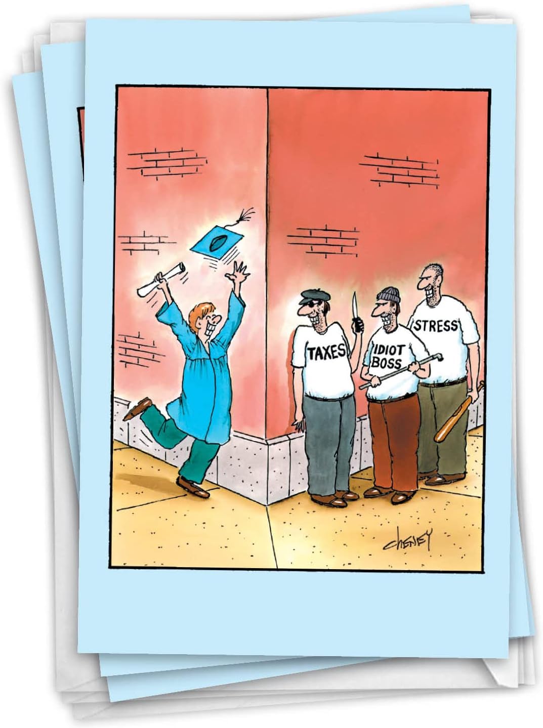 Amazon.com : NobleWorks Pack of 3 Humorous Graduation Greeting Cards ...