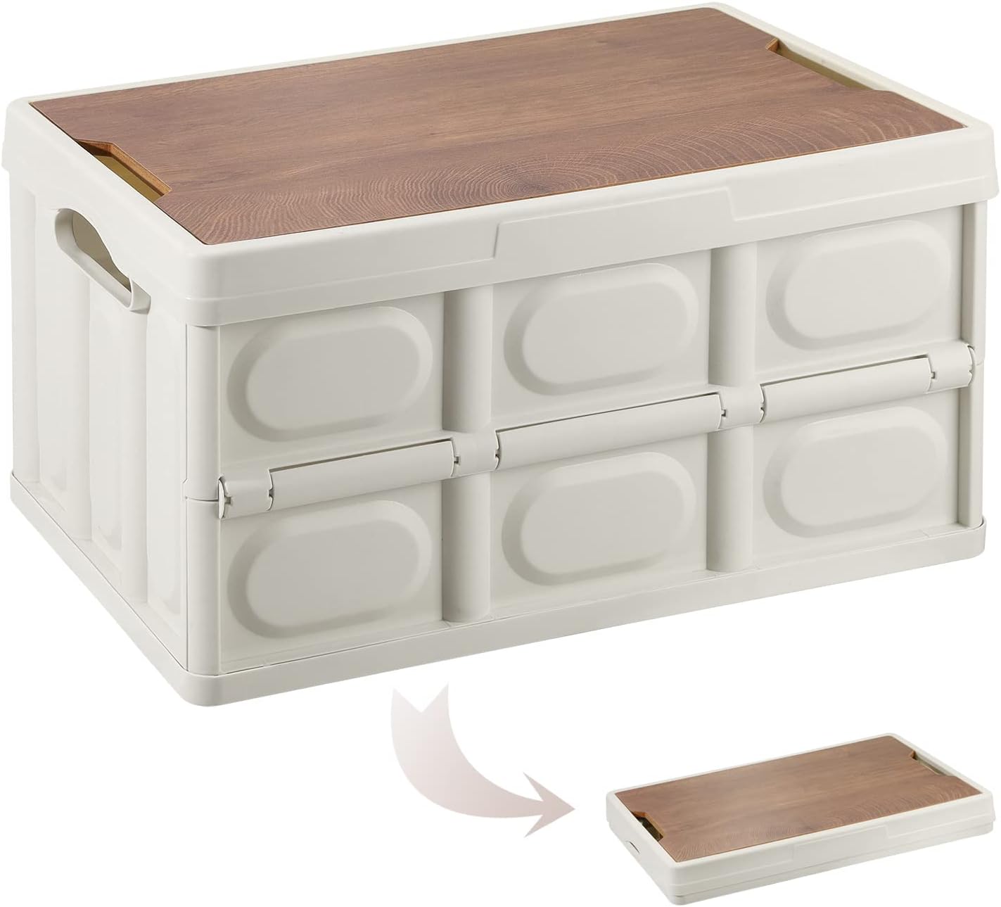 Amazon.com: Contenedor de almacenamiento plegable con tapa, caja de ...